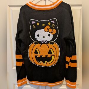 Hello Kitty | Sweaters | Hello Kitty Halloween Cardigan Black Orange ...